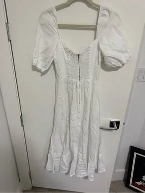 Reformation | Dresses | Reformation Belgium Linen Dress White ...